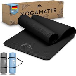 FIT BUTTLER Yogamatte Yogamatte Gymnastikmatte rutschfest Yoga Matte Sportmatte schwarz