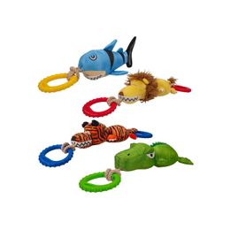 kamelshopping Outdoor-Spielzeug Hundespielzeug aus Polyester mit TPR-Ring & Quietscher