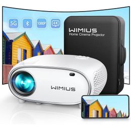 WiMiUS 5G WiFi Bluetooth Full HD 1080P Portabler Projektor (12000 lm