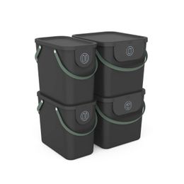 Rotho Mülltrennsystem Albula 4er-Set Mülltrennungssystem 2x 25l + 2x 40l für die Küche