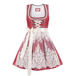 Trachten24.de Dirndl Mini Dirndl Sophia rot (2-tlg) Rockteil 50cm