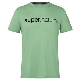 super.natural - 3D Signature Tee - Merinoshirt Gr S grün
