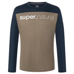 super.natural - Contrast L/S - Merinolongsleeve Gr S blau