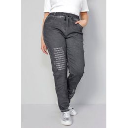 MIAMODA Schlupfhose Joggpants Bein-Print Elastikbund