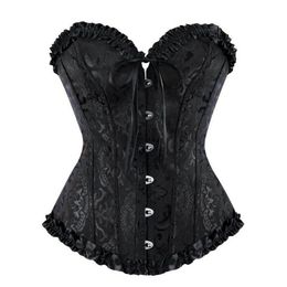 Opspring Corsage Damen Vollbrust Korsett Top Gothic Vintage Corsagen Bustier Corsette