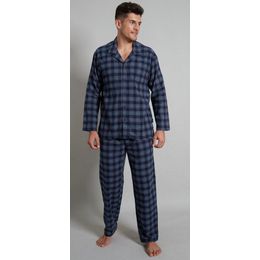 Götzburg GÖTZBURG Schlafanzug Herren Flanell Pyjama (2 tlg) Baumwolle