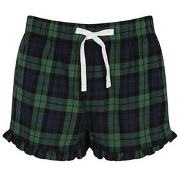 SF Women Trainingshose Damen Tartan Frill Shorts