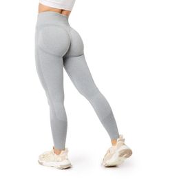 Bellivalini Leggings Damen Highwaist Hosen BLV50-254 figurformende Sporthose (1-tlg) Push Up mit Scrunch melange kompressionsstark