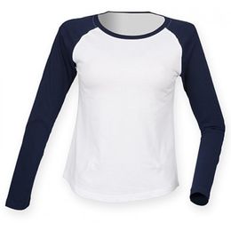 SF Women Trainingsshirt Damen Long Sleeved Baseball T-Shirt