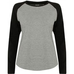 SF Women Trainingsshirt Damen Long Sleeved Baseball T-Shirt