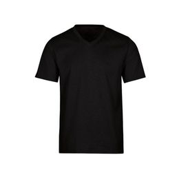 TRIGEMA T-Shirt TRIGEMA V-Shirt DELUXE Baumwolle (1-tlg), schwarz