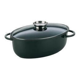 Kela Bräter oval Kerros aus Aluminiumguss in schwarz, 8 l