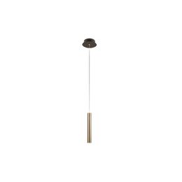 Fabas Luce LED-Pendelleuchte Prado, schwarz/goldfarbig, 1-flammig, 16 cm