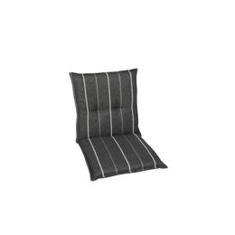 GO-DE Garten-Sesselauflage 23524-02 in dunkelgrau mit hellgrauen Streifen, für Niederlehner