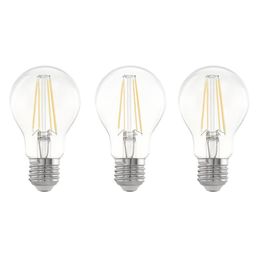 Eglo LED-Leuchtmittel AGL 7 W/E27/806 lm, klar, 3er Pack