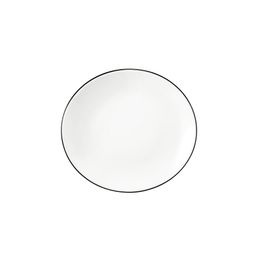 Seltmann Weiden Frühstücksteller oval Black Line in weiß, 21 cm