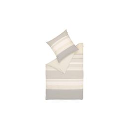 Schöner Wohnen Bettwäscheset Stripe, grau, 135 cm x 200 cm