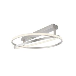 Paul Neuhaus LED-Deckenleuchte Q-Beluga, stahlfarbig, 59,5 cm