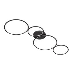 Trio LED-Deckenleuchte Rondo, schwarz, 97 cm
