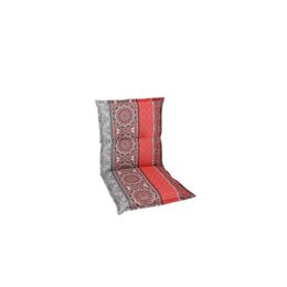 GO-DE Garten-Sesselauflage in rot/grau, für Niederlehner