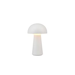 REALITY LEUCHTEN LED-Akku-Tischleuchte Lennon, weiß, 21,5 cm