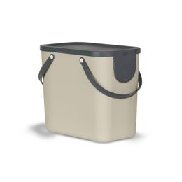 Rotho Recycling Müllsystem Albula in cappuccino, 25 l