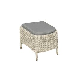 Garten-Hocker Bilbao, Geflecht Polyrattan stone grey