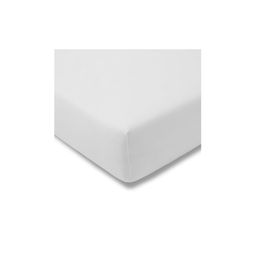 Estella Spannbettlaken Fein Jersey, weiß, 100 x 200 cm