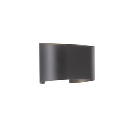 Fischer und Honsel LED-Wandleuchte Wall IP44, schwarz matt, 18 x 12 cm