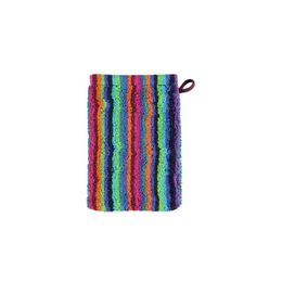 Cawö Waschhandschuh Lifestyle Streifen, multicolor dunkel, 16 x 22 cm