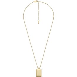 Fossil Damen Kette mit Anhänger "STJF04688710", Edelstahl, gold