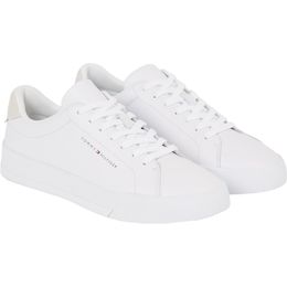 Tommy Hilfiger Sneaker, Schnürung, Leder, für Herren, weiß, 40