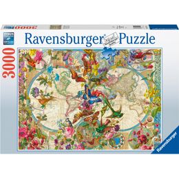 Ravensburger Puzzle "Weltkarte mit Schmetterlingen", 3000 Teile, MF