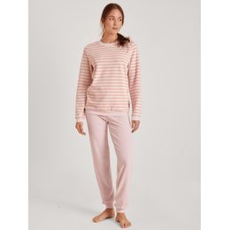 Calida Soft Dreams Schlafanzug, Rundhals, Frottee-Qualität, für Damen, rosa, M