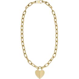 Fossil Damen Kette mit Anhänger "04656710", Edelstahl, gold