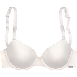 s.Oliver Camille Push-up-BH, schmale Träger, graphische Spitze, für Damen, weiß, 90A