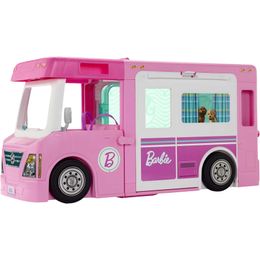 Barbie Puppen-Fahrzeug "3-in-1 Super Abenteuer-Camper", rosa