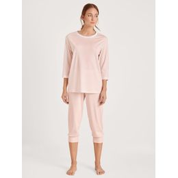 Calida Midsummer Dreams Capri-Pyjama, Baumwolle, Rundhalsausschnitt, für Damen, rosa, S