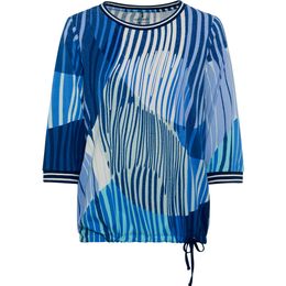 Olsen T-Shirt "Clara", 3/4-Arm, Tunnelzug, für Damen, blau, 42