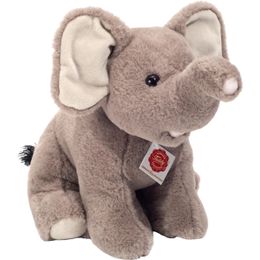 HERMANN TEDDY COLLECTION® Kuscheltier Elefant, sitzend, 35 cm, grau