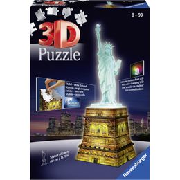 Ravensburger 3D-Puzzle "Freiheitsstatue bei Nacht", Beleuchtung, 108 Teile