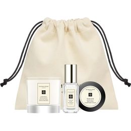 Jo Malone LONDON English Pear & Freesia Colognes Mini Luxuries Trio, Duftset (English Cologne 9 ml, Wood Sage Sea Salt Body Crème 15 Peony Blush Suede Candle 35 g), Unisex, fruchtig/holzig/chypre