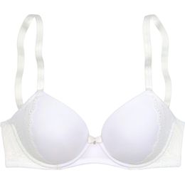 Lascana Tiziana Schalen-BH, Zierschleife, Spitzenbesatz, für Damen, weiß, 90D