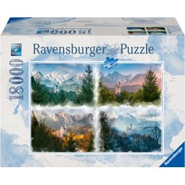 Ravensburger Puzzle "Märchenschloss in 4 Jahreszeiten", 18.000 Teile, mehrfarbig