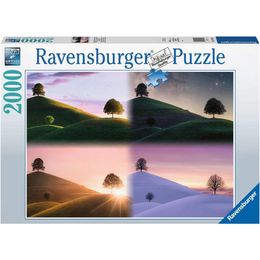 Ravensburger Puzzle "Stimmungsvolle Bäume und Berge", 2000 Teile, MEHRFARBIG