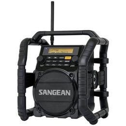 Sangean U-5 DBT Baustellenradio DAB+, UKW AUX, Bluetooth® wasserdicht, staubdicht, stoßfest Schwarz