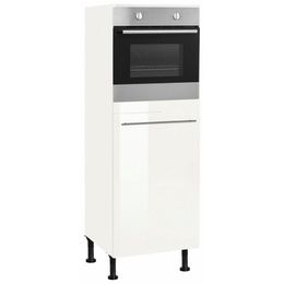 Optifit Backofen/Kühlumbauschrank Bern 60 cm breit, 176 cm hoch, höhenverstellbare Stellfüße, mit Metallgriff, weiß