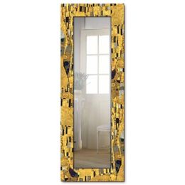 Artland Dekospiegel Der Kuß, gerahmter Ganzkörperspiegel, Wandspiegel, mit Motivrahmen, Landhaus, gelb