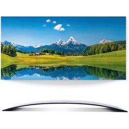 Artland Wandbild Landschaft in den Alpen, Berge (1 St), 3D Optik gebogen, blau