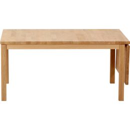 Hammel Furniture Couchtisch Basic Marcus, zwei Größen (110 cm mit Platteausklap), zwei Massivholzarten, stabiler dänische Design Kaffeetisch, Sofatisch, beige